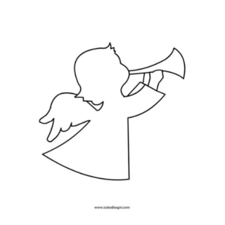 Molde anjo com trombeta - Modelos para você!