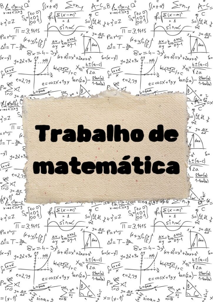 Capa de trabalho de matemática para imprimir - :: Casa & Artesanato