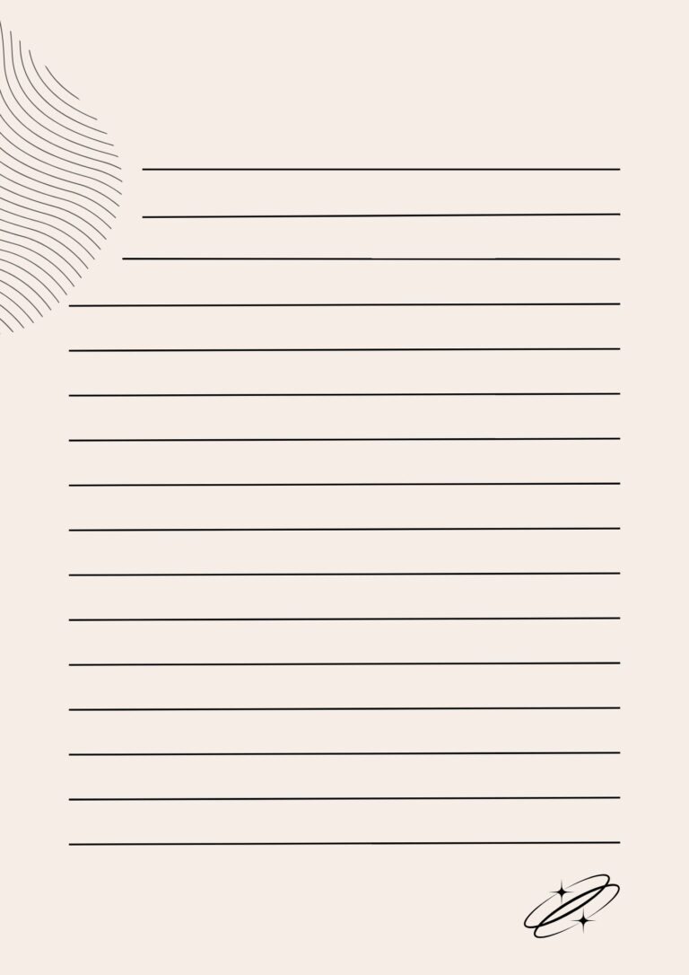 Folhas pautadas imprimir: Veja modelos - :: Casa & Artesanato