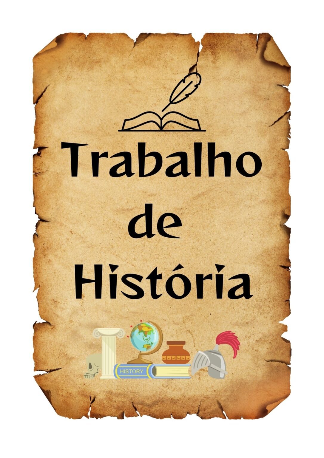 Capa de trabalho de história: Baixe modelos! - :: Casa & Artesanato