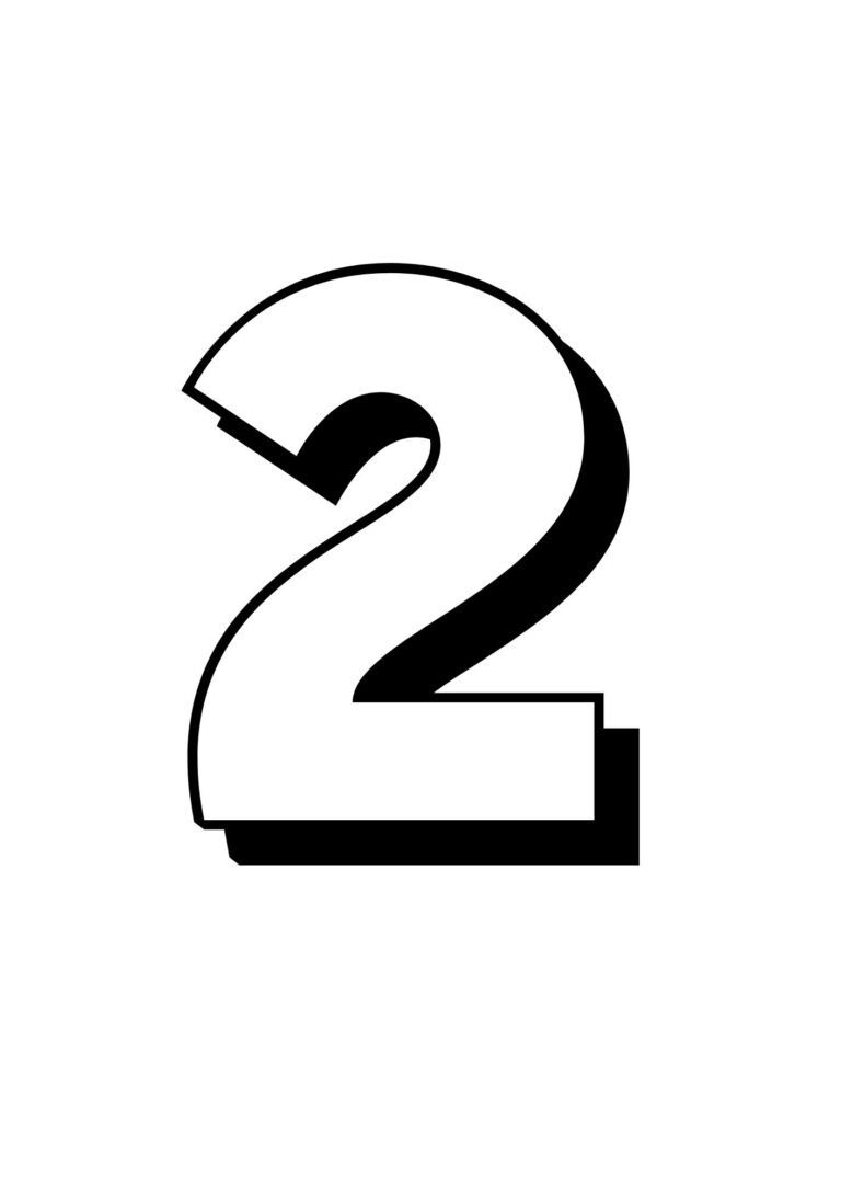 Número 2 para imprimir: Confira modelos! - :: Casa & Artesanato