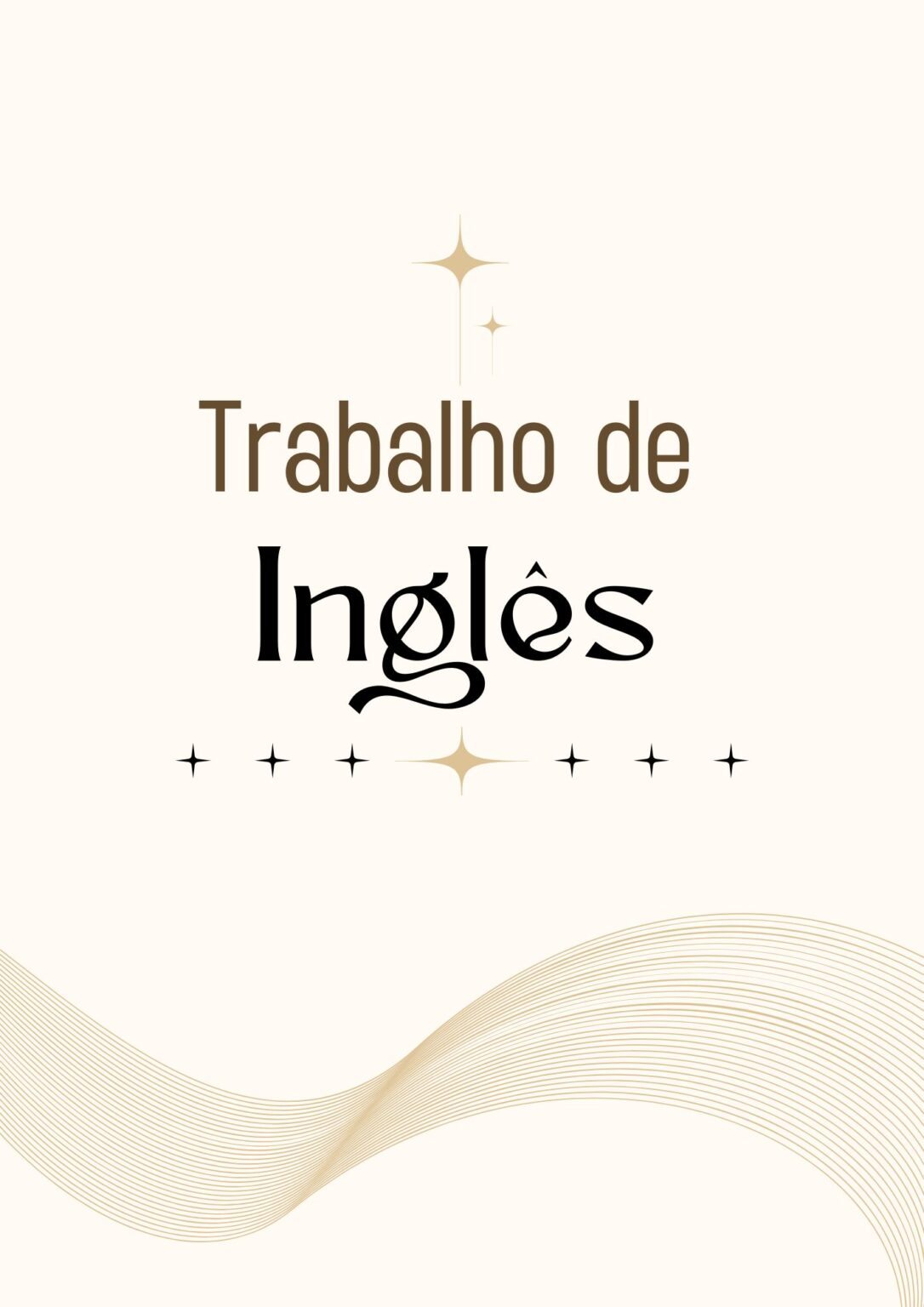 Capa de trabalho de inglês simples - :: Casa & Artesanato