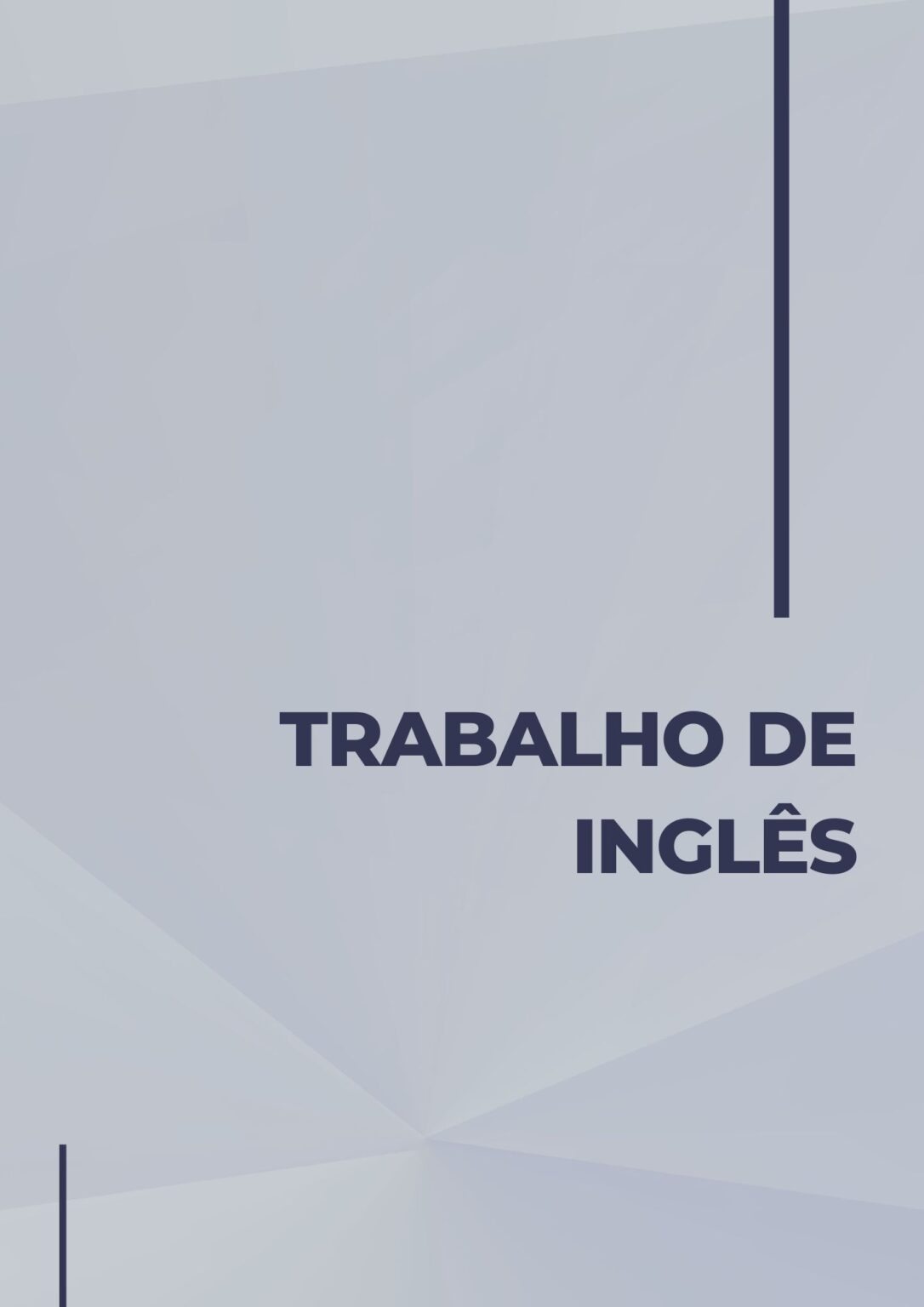 Capa de trabalho de inglês simples - :: Casa & Artesanato